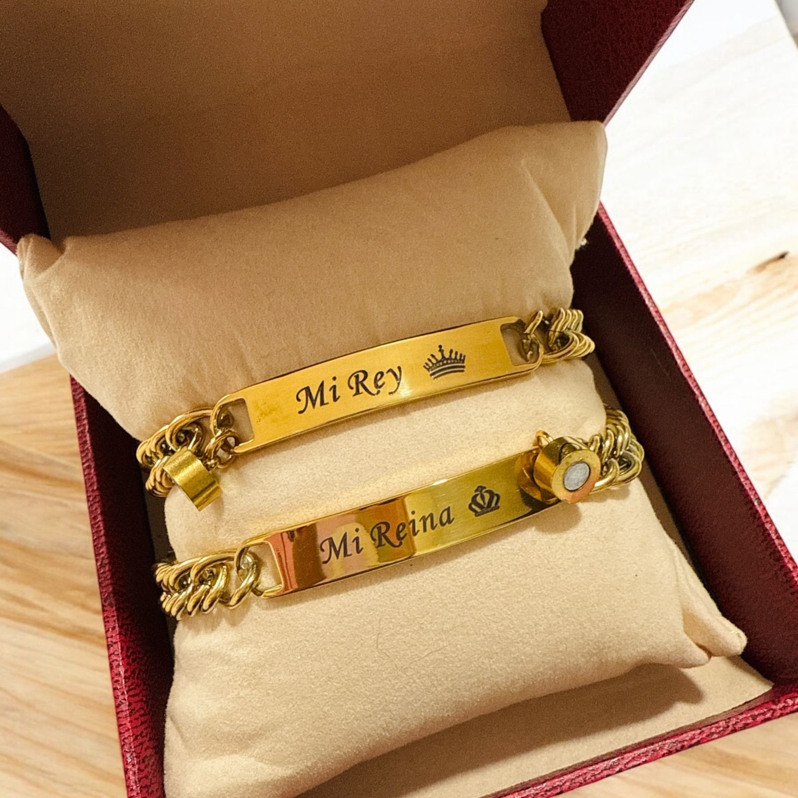 PULSERA DUO CON IMAN DE REY Y REYNA – Frida Joyería