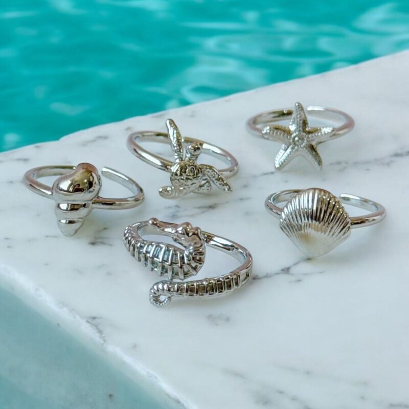 ANILLO MAR DORADO/ PLATA – Frida Joyería