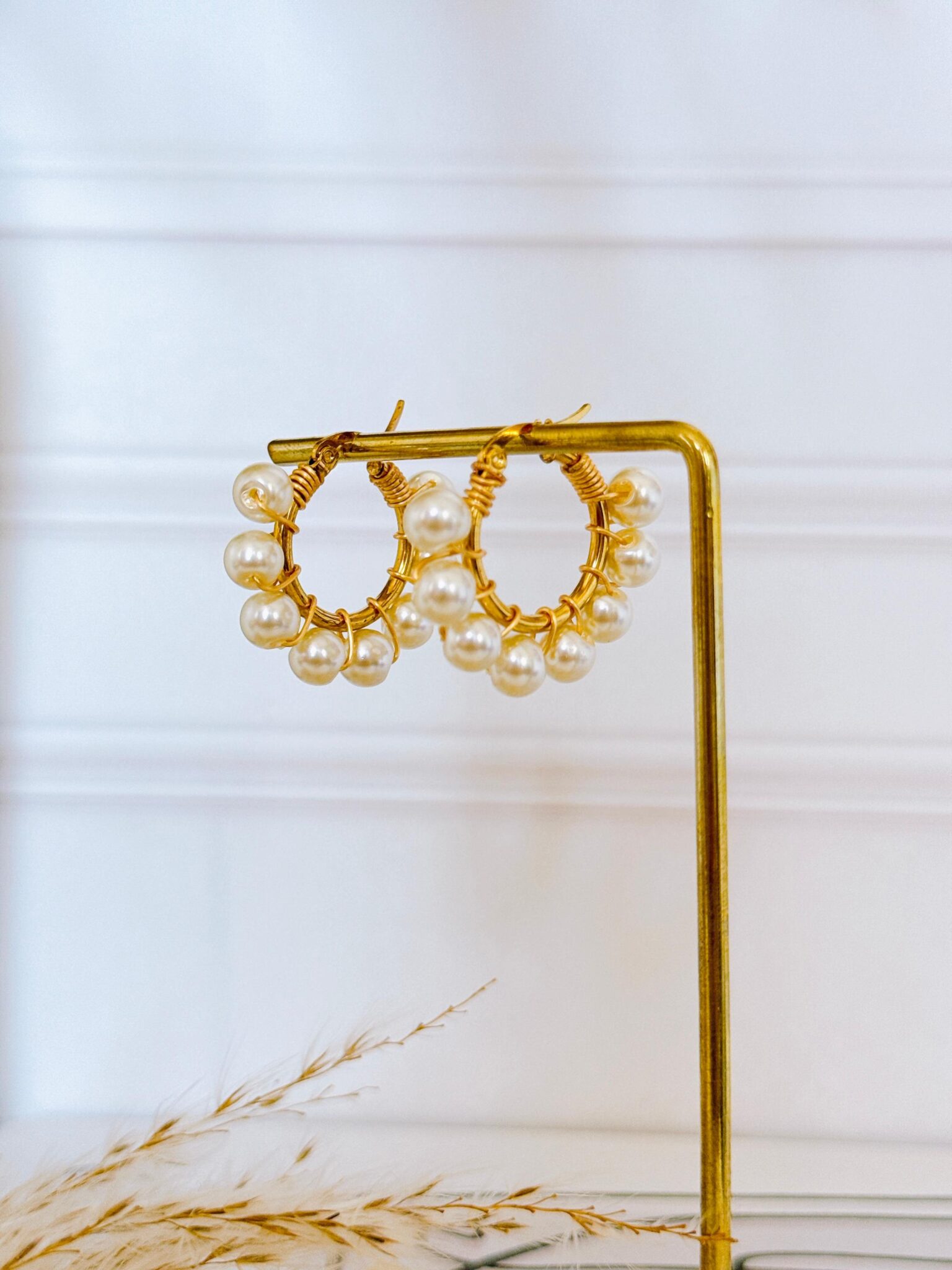 ARRACADA HOOP CHICA PERLA – Frida Joyería