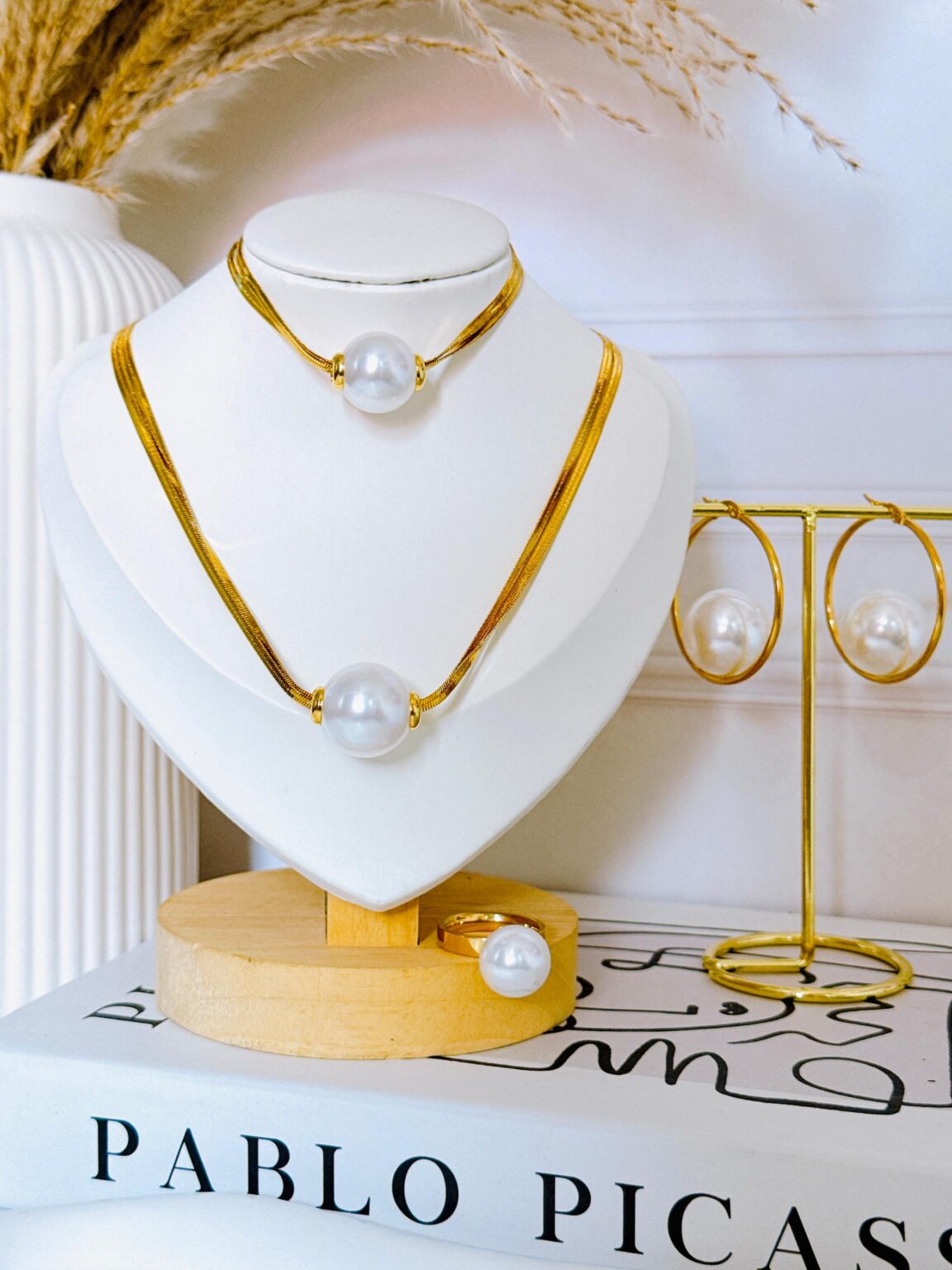 JUEGO COMPLETO PERLA GRANDE – Frida Joyería