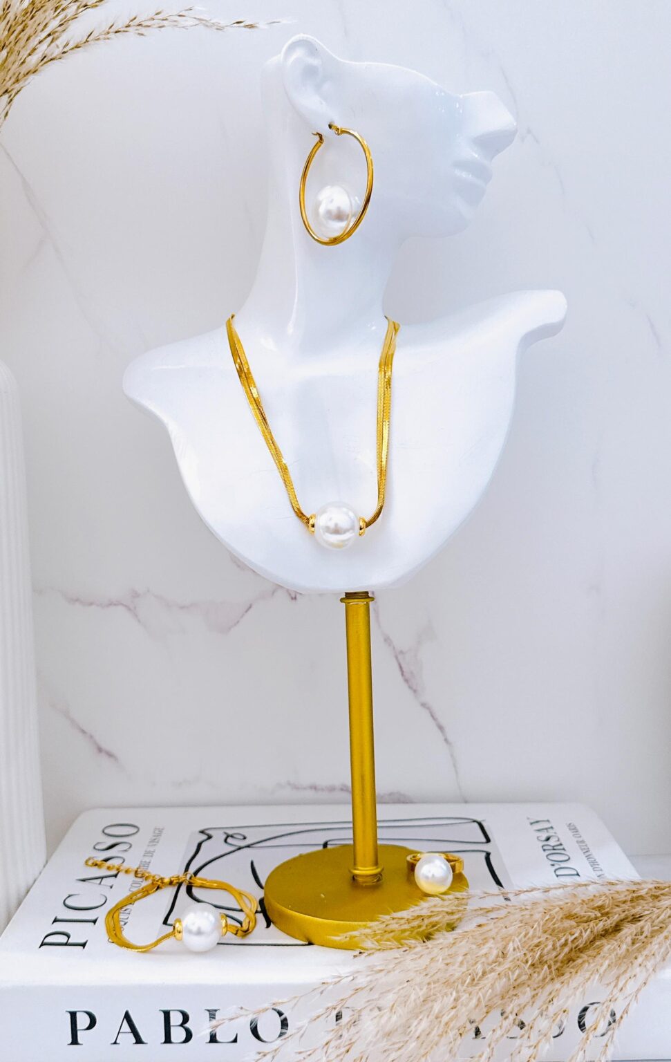 JUEGO COMPLETO PERLA GRANDE – Frida Joyería