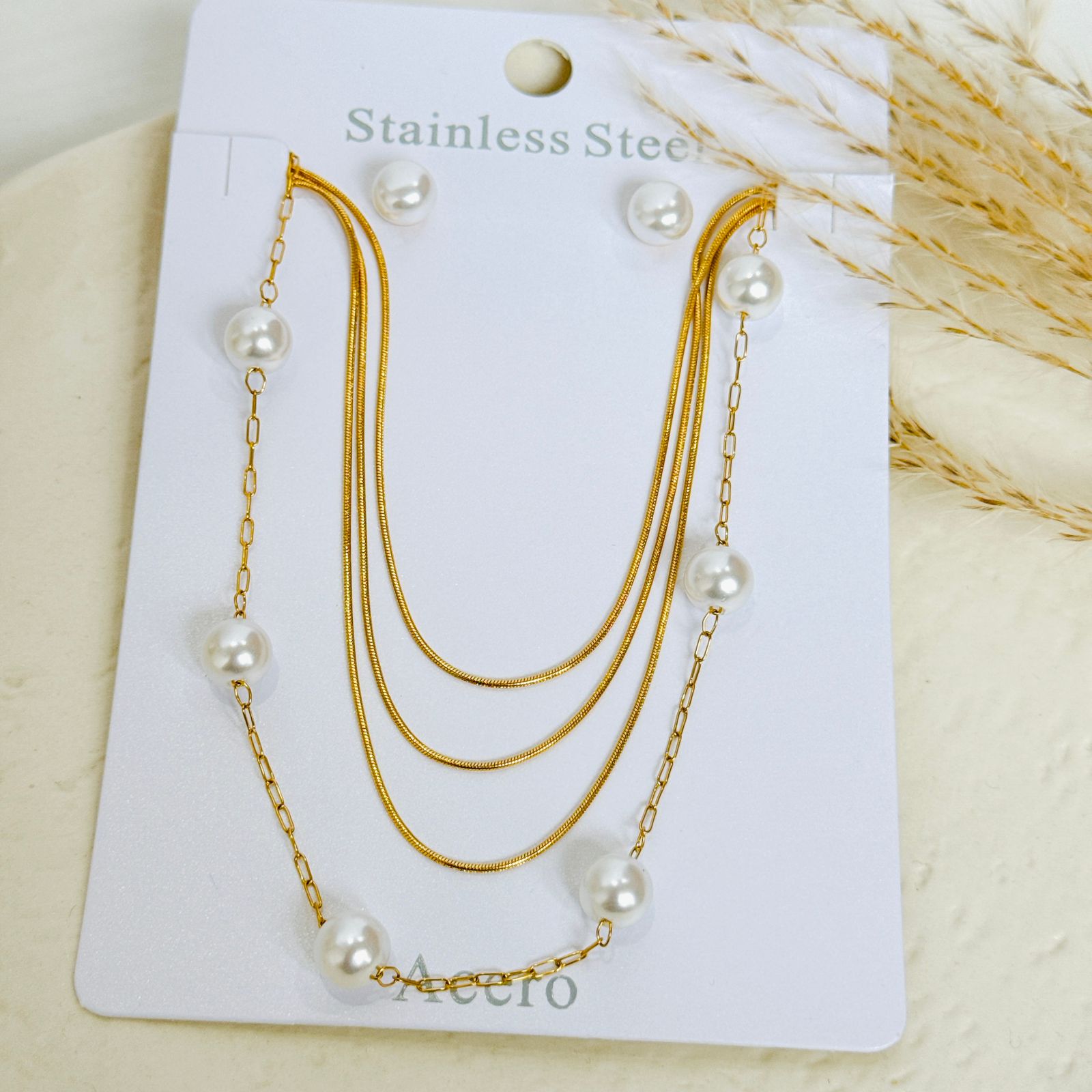 COLLAR PANZA DE VIBORA CON PERLA – Frida Joyería