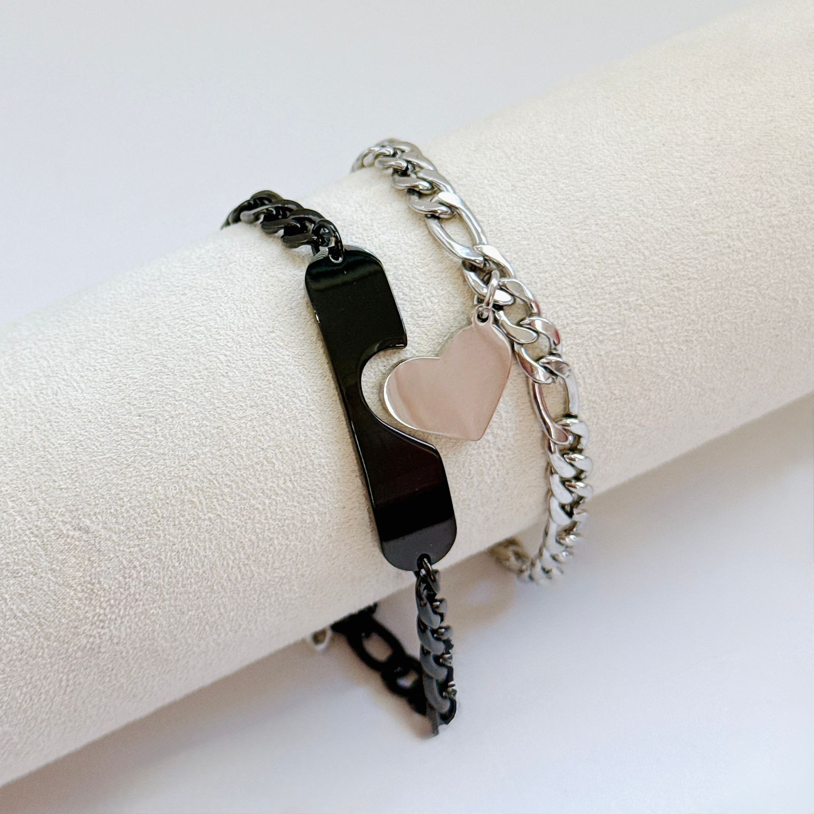 PULSERA DUO CORAZON UNIDO – Frida Joyería